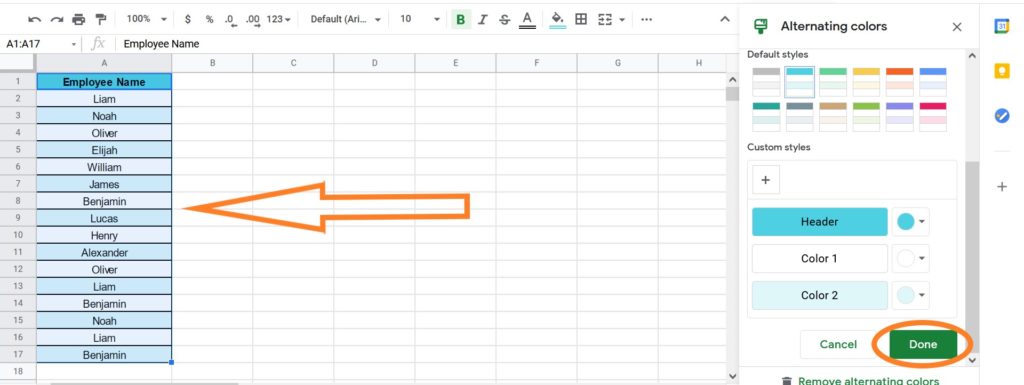 How To Color Alternate Rows In Google Sheets Alternating Colors Every 