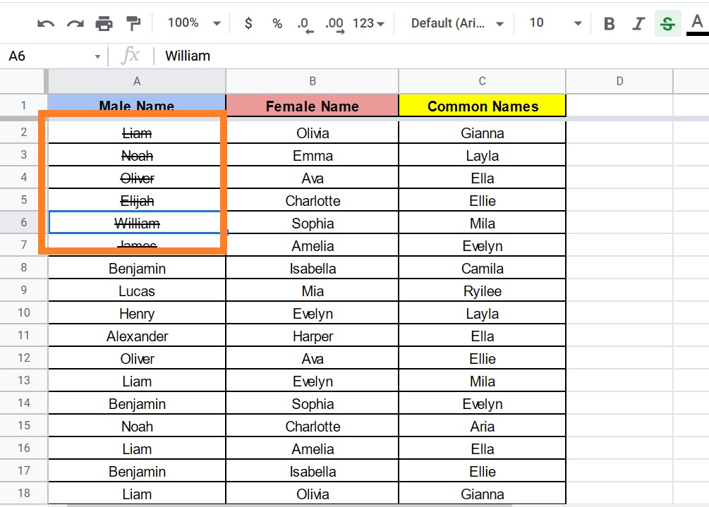 How To Strikethrough In Google Sheets 3 Easy Shortcut Methods Google 