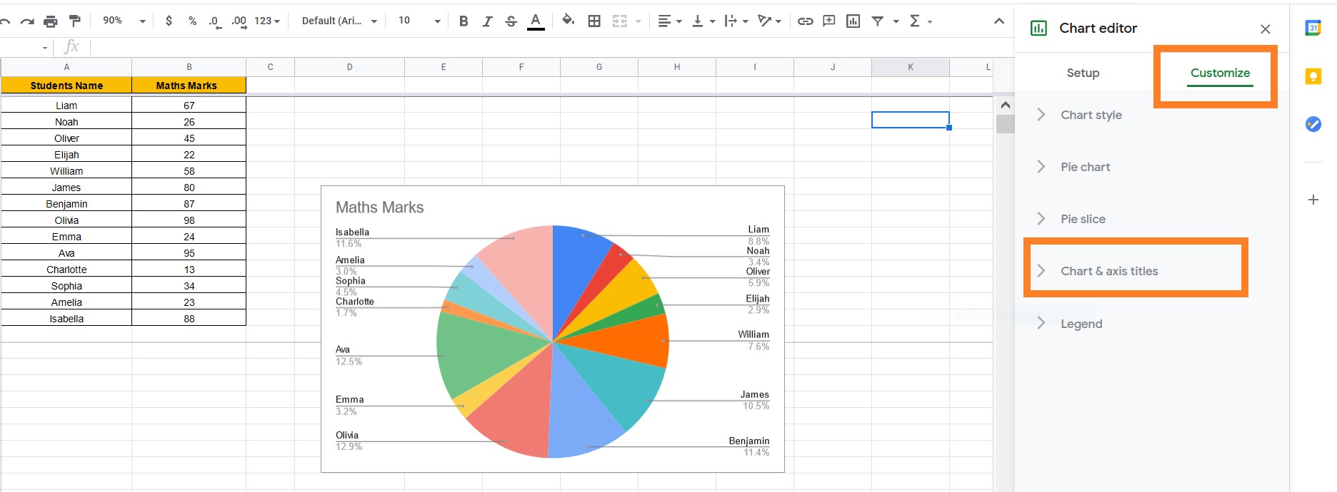 How To Make A Pie Chart In Google Sheets Customize Pie Chart Google
