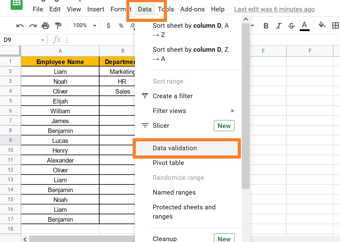 How To Create A Drop Down List In Google Sheets Add Remove Customize 