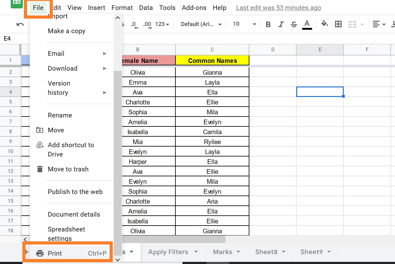 Association Mustache Radiate How To Set Print Area In Google Sheets Put