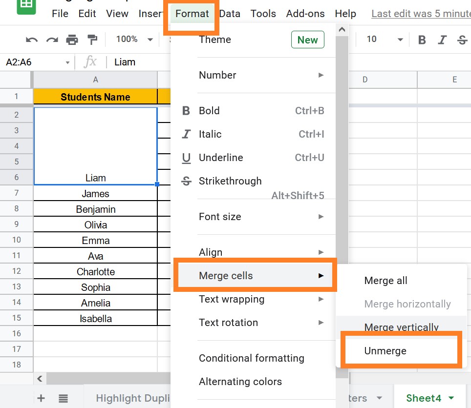 Merge And Unmerge Multiple Cells In Google Sheet Max Makhrov Mobile 