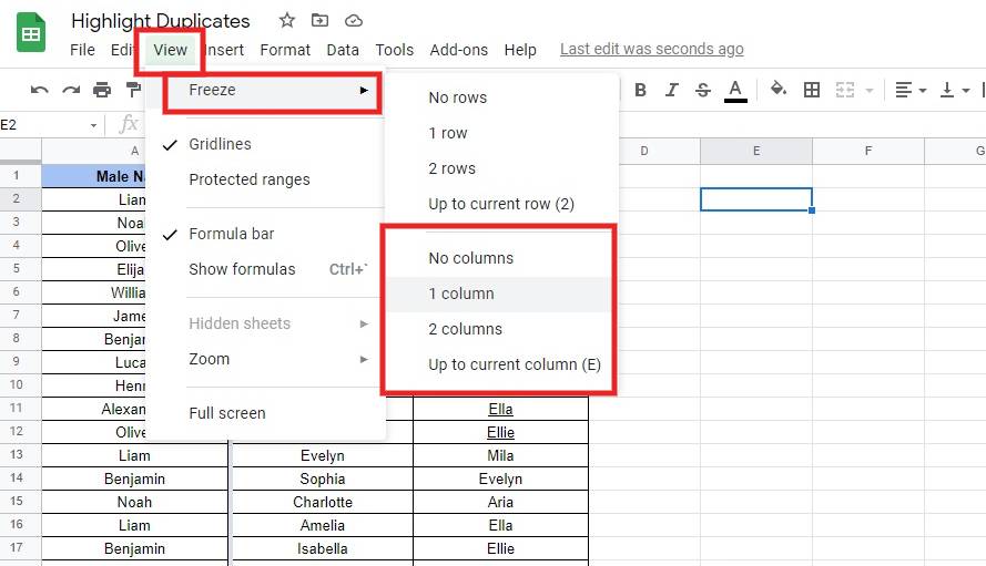 How To Quickly Freeze Lock Rows In Google Sheets Freeze Or UnFreeze 