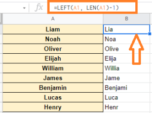 Remove Last Character from a String in Google Sheets (or Last N ...