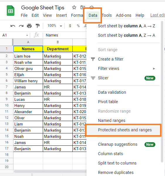 How To Protect Range Of Cells In Google Sheets Protect Unprotect 