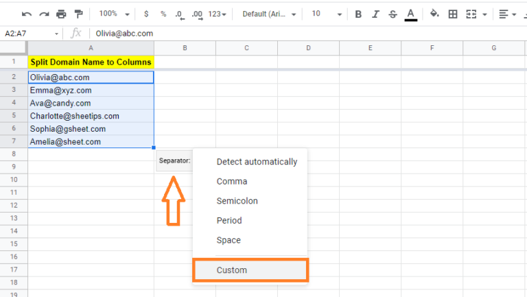 How to Split Text to Columns in Google Sheets: Split Cell Horizontally ...