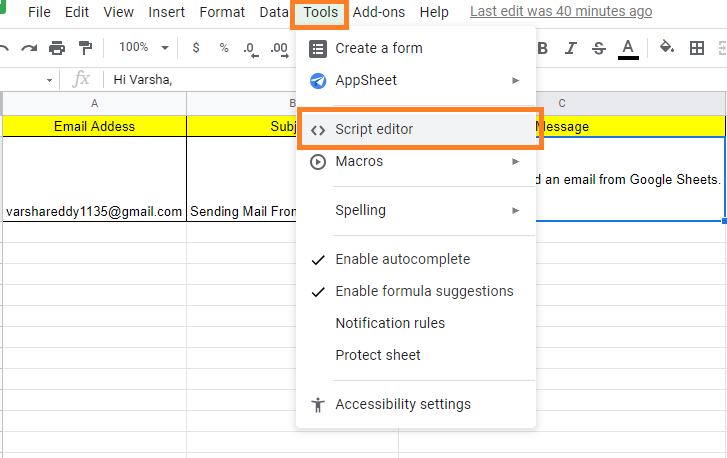 How To Automatically Send Emails From Google Sheets Using Appscript 