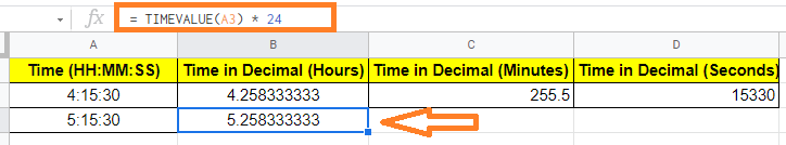 How To Convert Time To Decimal In Google Sheets Hour Minute Seconds 