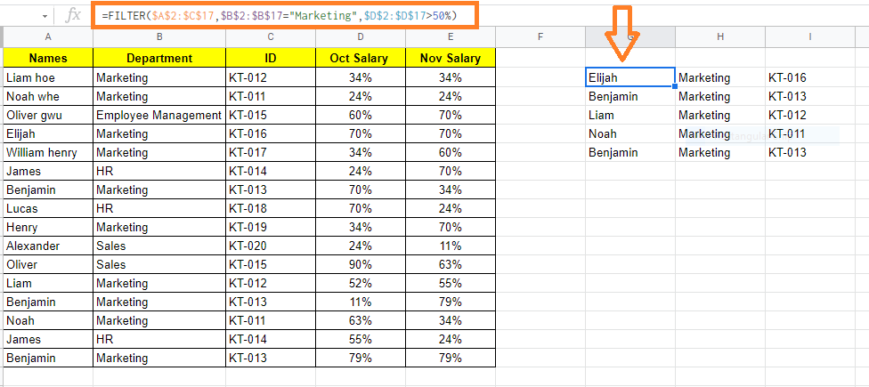 How To Use Filter Functions In Google Sheets With Examples Google Sheets Tips