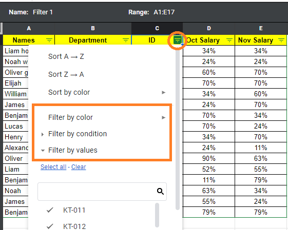 How To Create Filter Views In Google Sheets Share Delete Save 