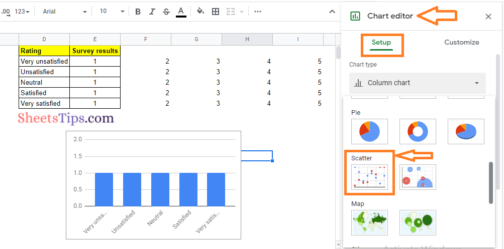 How To Make Dot Plot In Google Sheets Customizing Scatter Chart To Dot 