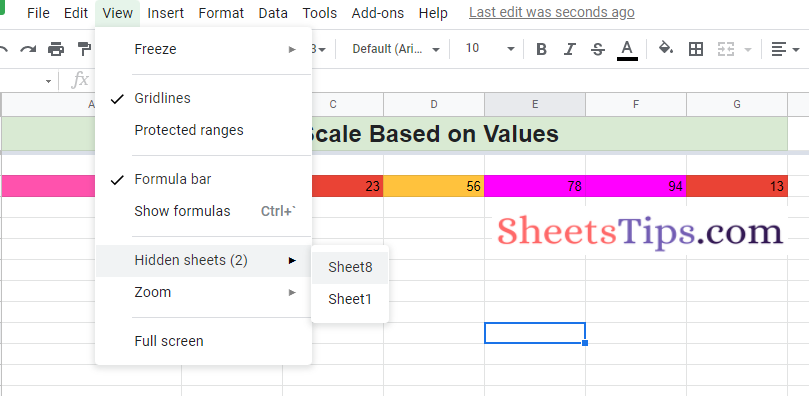 How To Hide Tabs Or Spreadsheets In Google Sheets Hide Or Unhide Sheets Google Sheets Tips