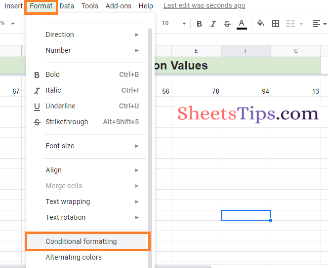 How To Apply A Color Scale Based On Values In Google Sheets Conditional Formatting Google 
