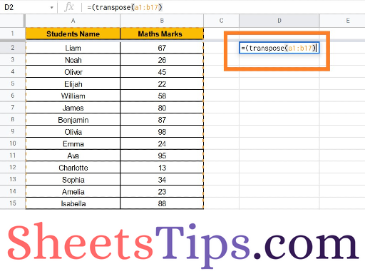 How To Convert Rows To Columns Or Backwards In Google Sheets Google Sheets Tips