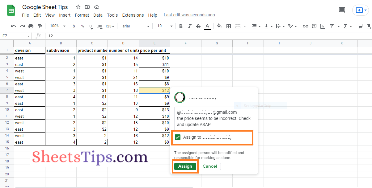 How To Assign Tasks In Google Sheets Enable Tasks Using Comments 