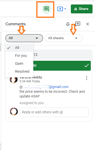 How To Assign Tasks In Google Sheets Enable Tasks Using Comments 