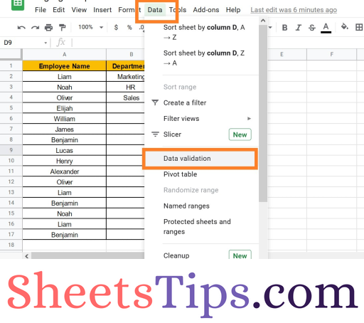 How To Restrict Data In Google Sheets With Data Validation Lock Or 