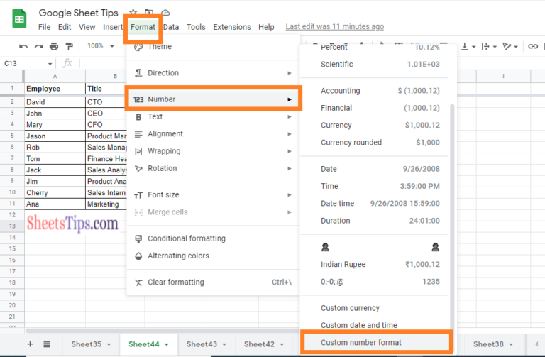 How To Insert Indents In Google Sheets Know How To Tab Down In Google Sheets Google Sheets Tips