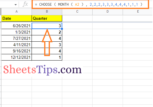 How To Extract Quarter In Google Sheets Quarter Function In Google Sheets Google Sheets Tips
