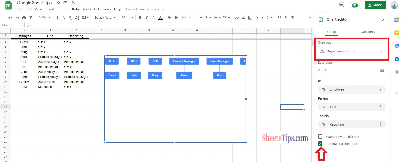 How To Make An Organization Chart In Google Sheets Create An Org 