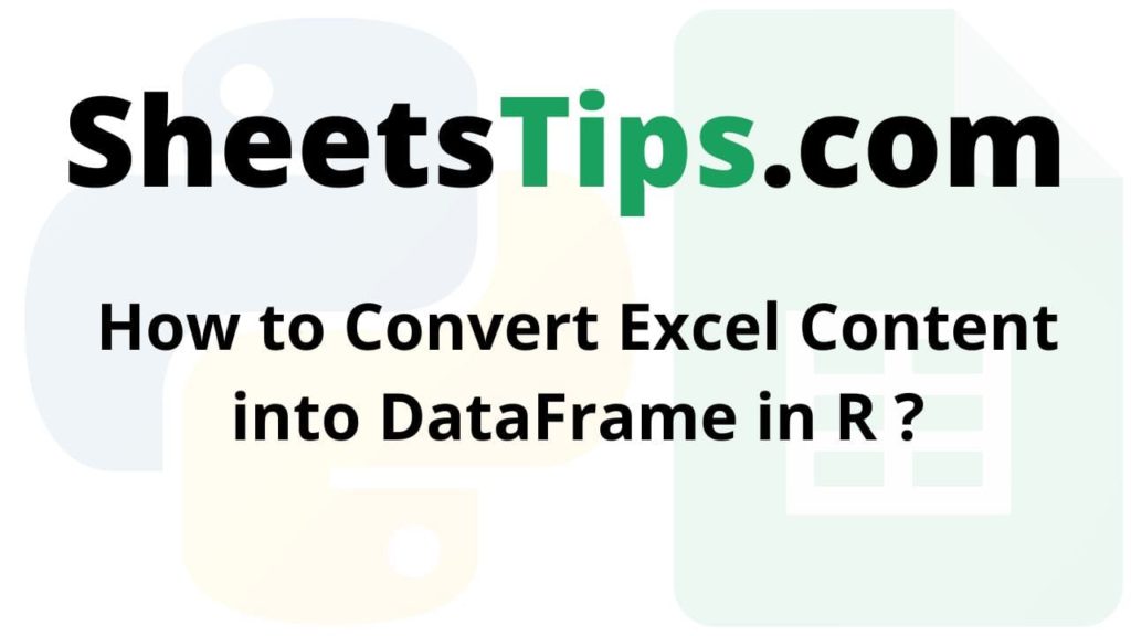 How To Convert Excel Content Into DataFrame In R Google Sheets Tips
