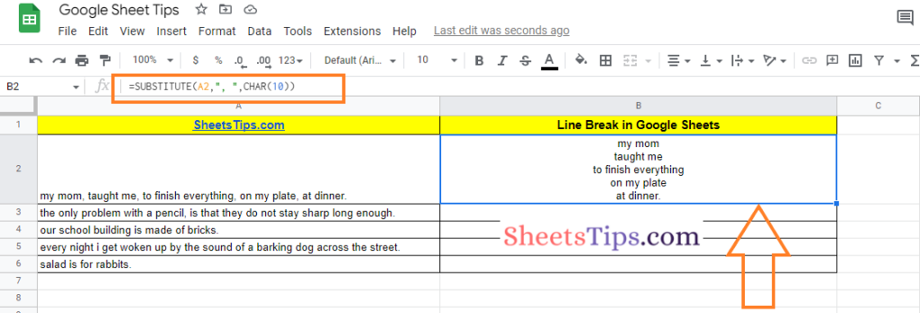 How To Insert Line Break In Google Sheets Create New Line In Same 