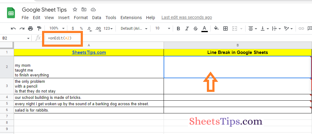 How To Insert Line Break In Google Sheets Create New Line In Same Cell Google Sheets Tips