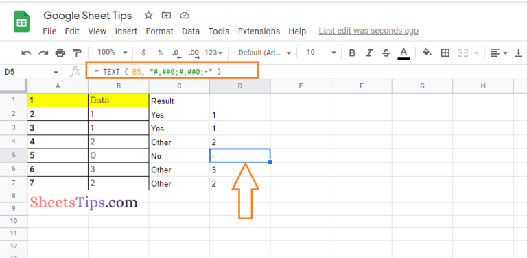 How To Show Zero As Dash In Google Sheets Replace Dash With Zero 