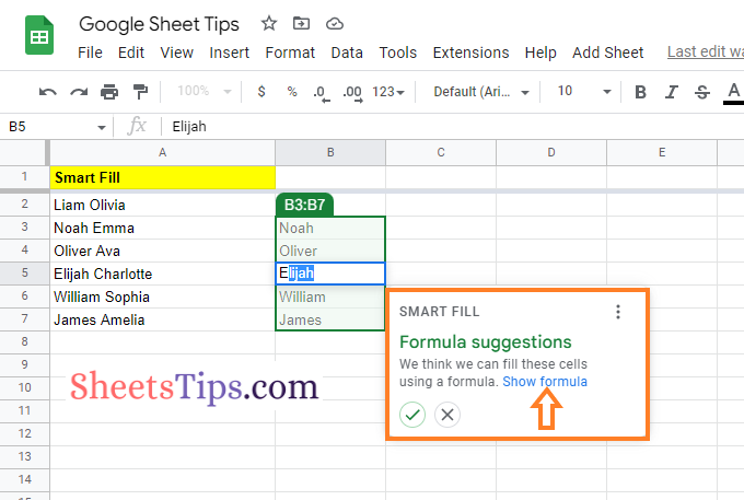 How To Use Google Sheets Smart Fill Automate Data Entry With Smart 