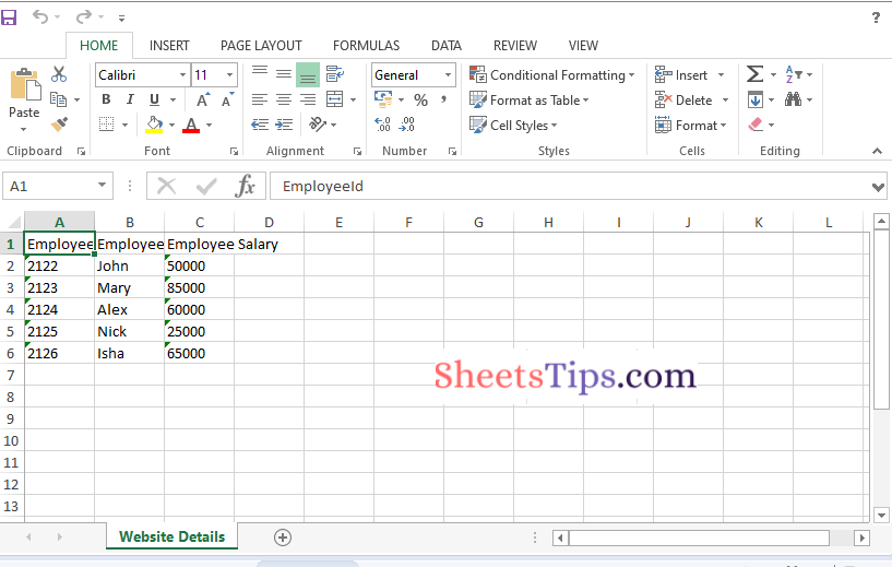 How To Write Data Into Excel Sheet Using Java Google Sheets Tips